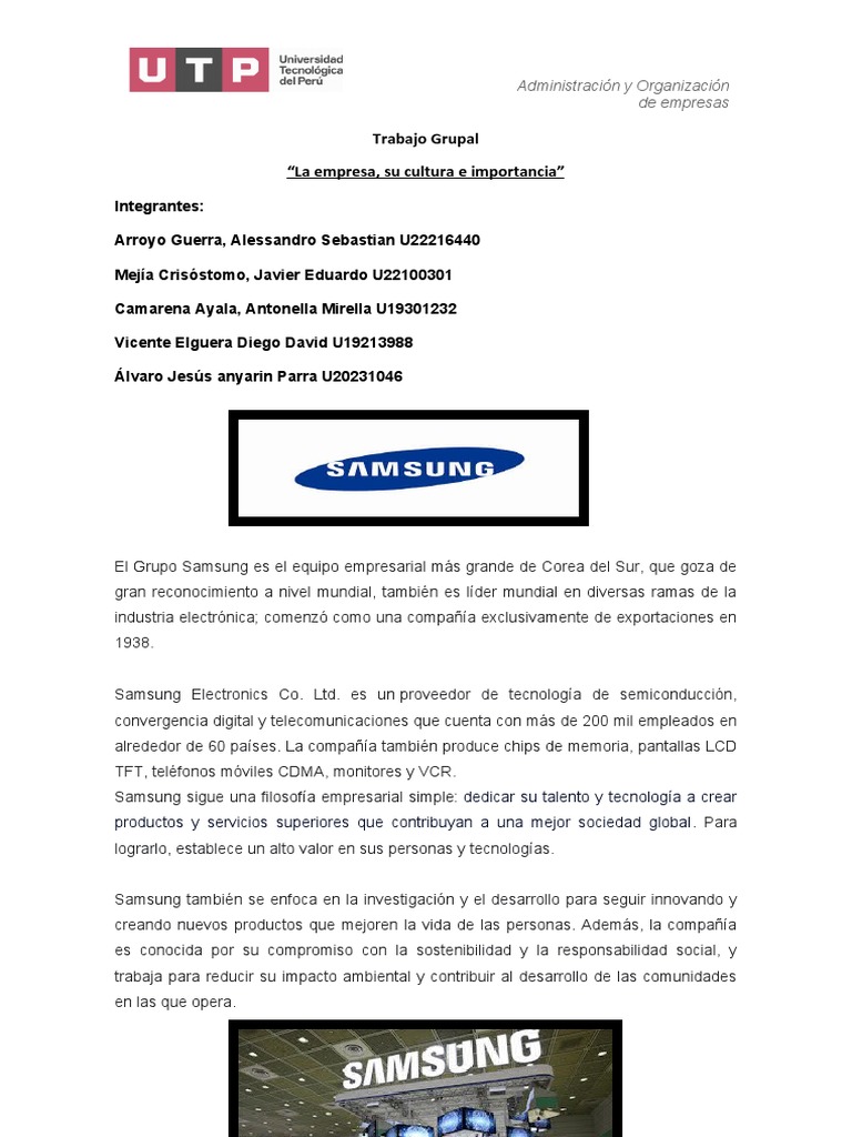 Ta4 Administracion | PDF | Samsung | Samsung Electronics