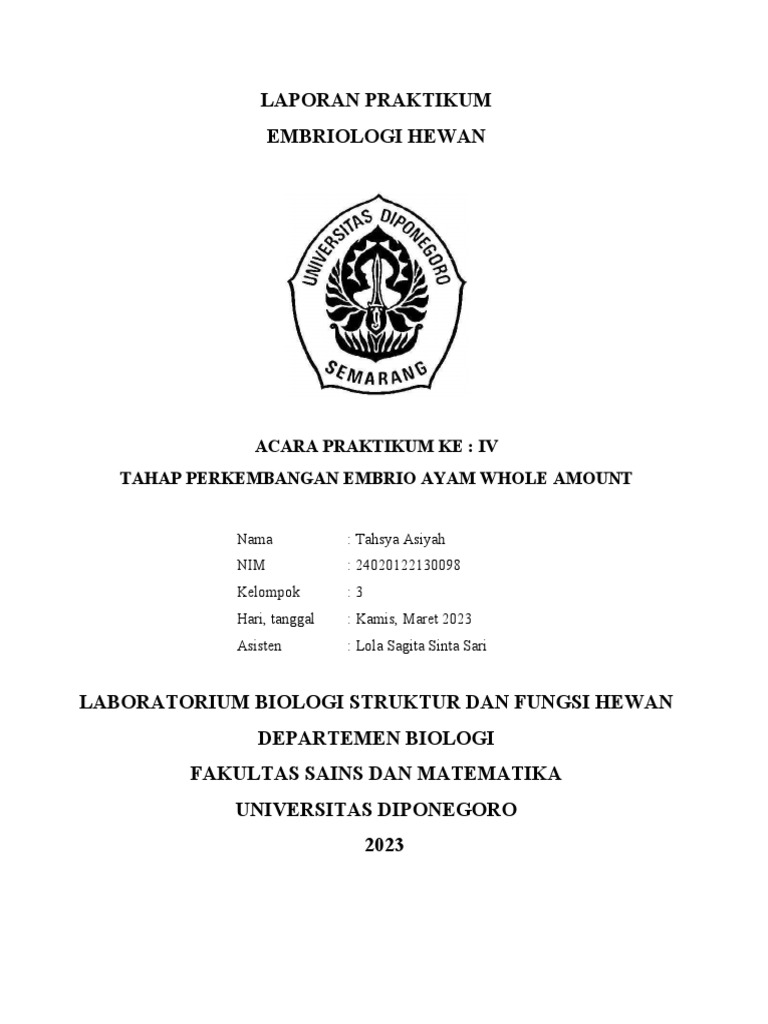 Tahsya Asiyah-24020122130098-Acara 4 | PDF