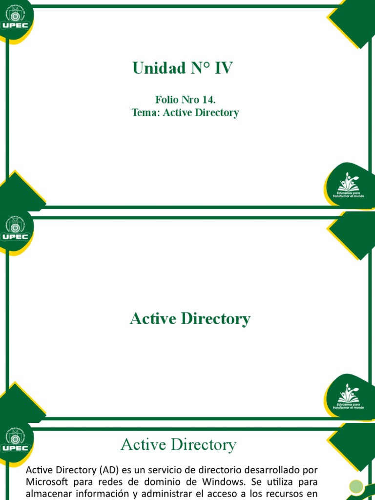Active Directory | Descargar gratis PDF | Directorio Activo | Usuario ...