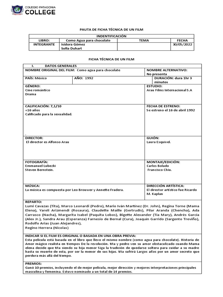 Como Agua para Chocolate | PDF