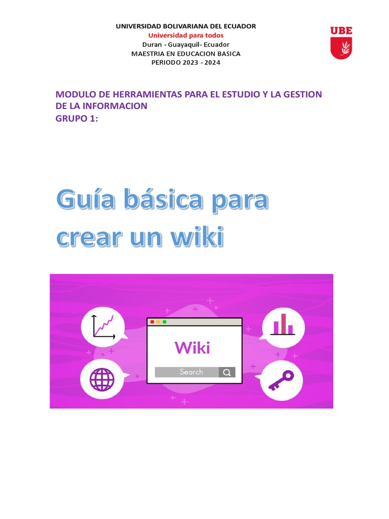 Guía de Uso de Wikis Educativas | PDF