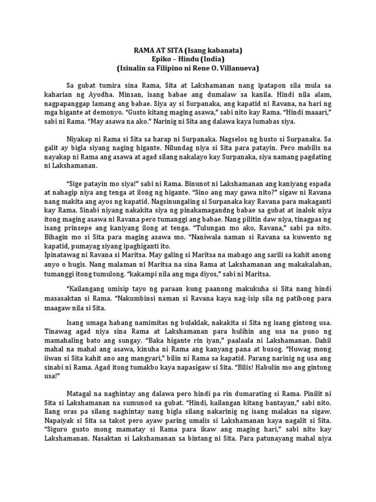 Q3-RAMA AT SITA (Epiko) | PDF