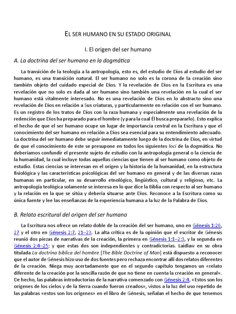 Origen y Estado del Ser Humano | PDF | Evolución | Homo Sapiens