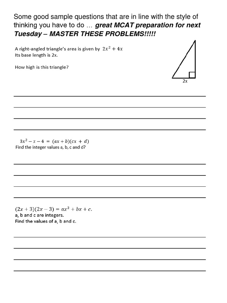MCAT Prep Questions | PDF