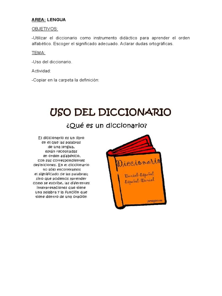 Uso Del Diccionario | PDF | Crecimiento personal y profesional | Artes ...
