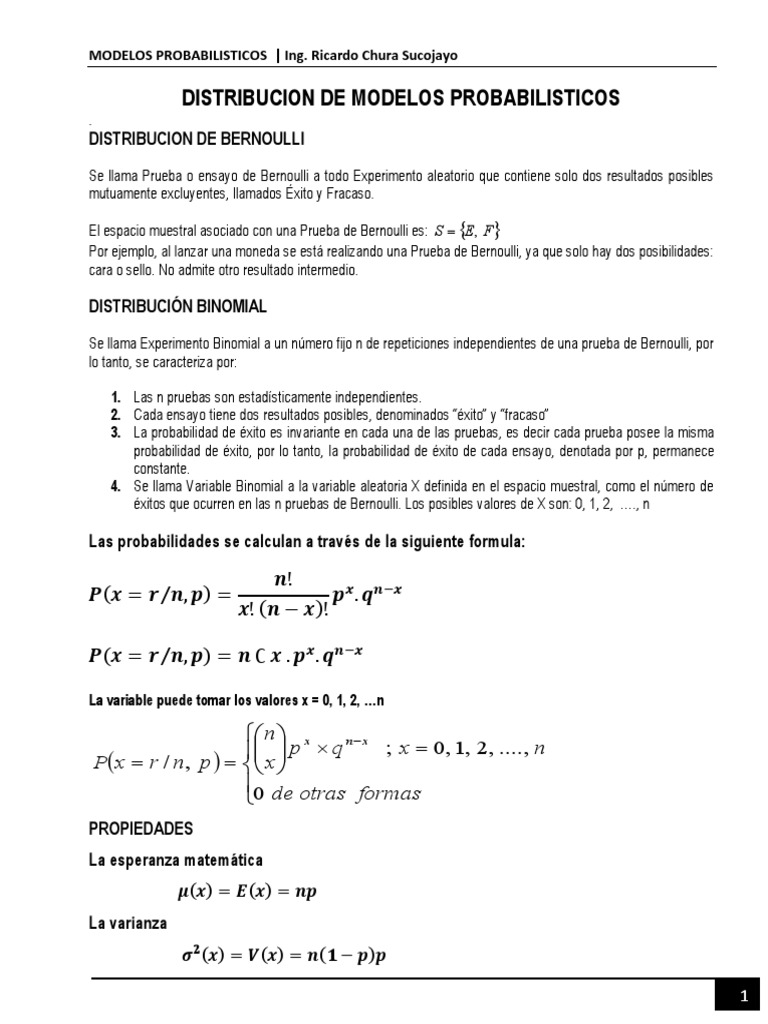 Material Actividades de Modelos Probabilisticos | PDF | Probabilidad | Distribución normal