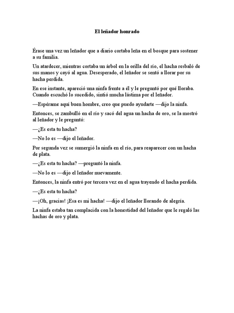 El Leñador Honrado | PDF