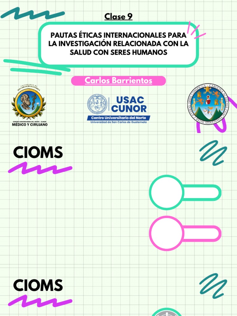 Clase 9 Pautas de La CIOMS | Descargar gratis PDF | Consentimiento ...