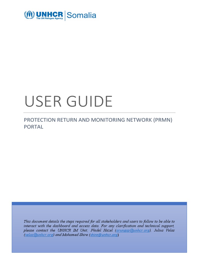 PRMN Somalia Web Application User Guide | PDF | Computers