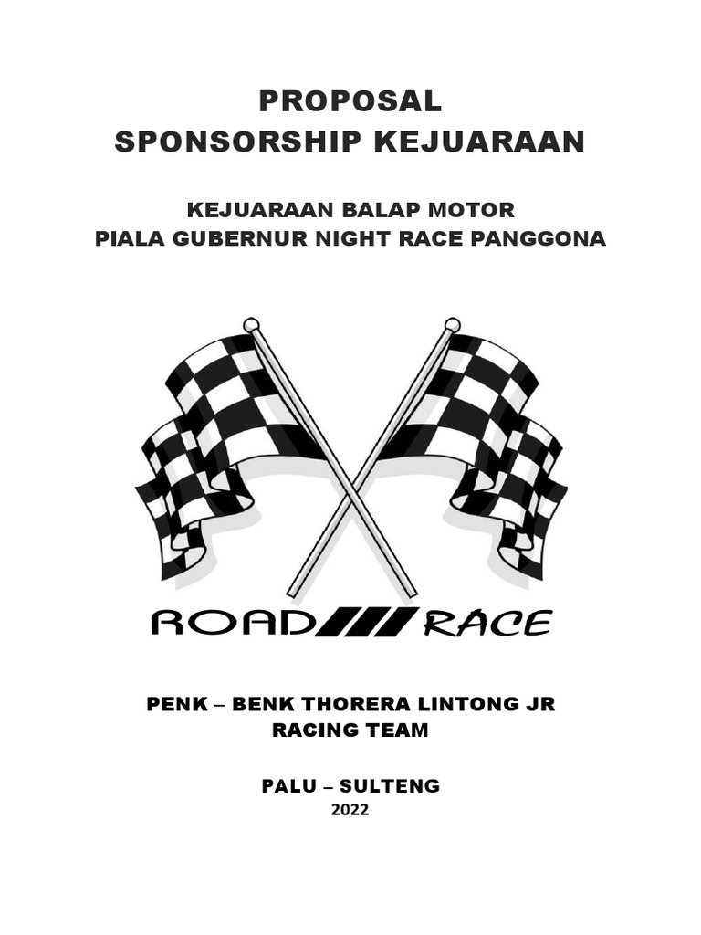 Proposal Sponsorship Kejuaraan Road Race | PDF