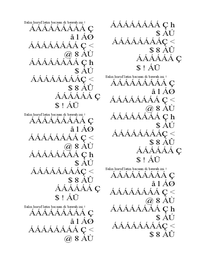 Salin Huruf Latin | PDF