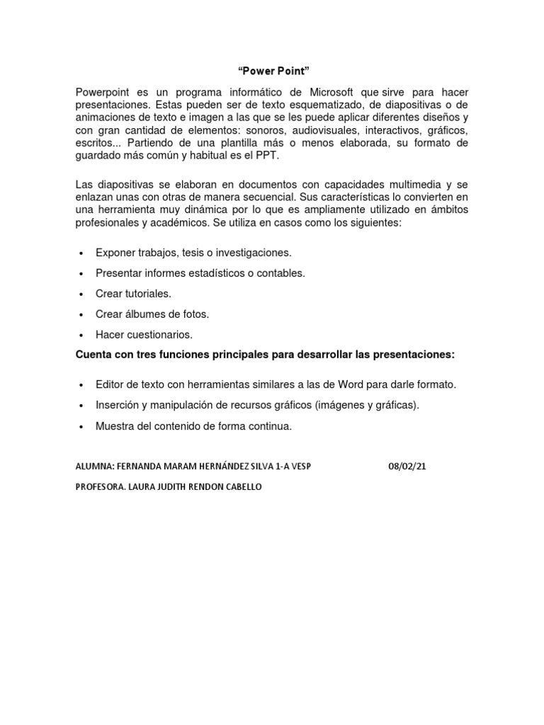 E2-Actividad 6 - PowerPoint. | PDF