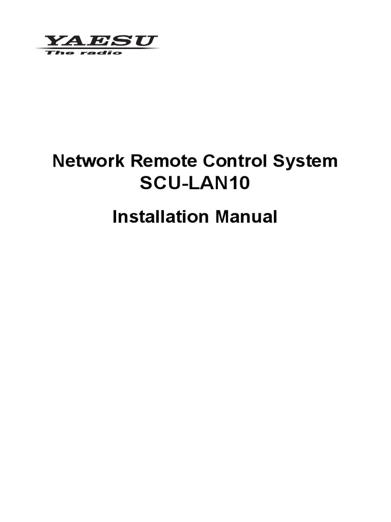 SCU-LAN10 Installation Manual ENG 2012-B | PDF | Ip Address | Computer Network