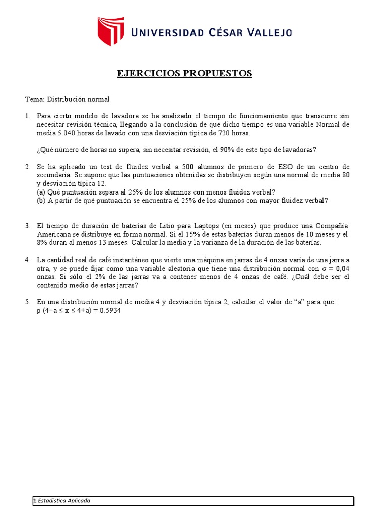 S2 - Ejercicios Propuestos | PDF