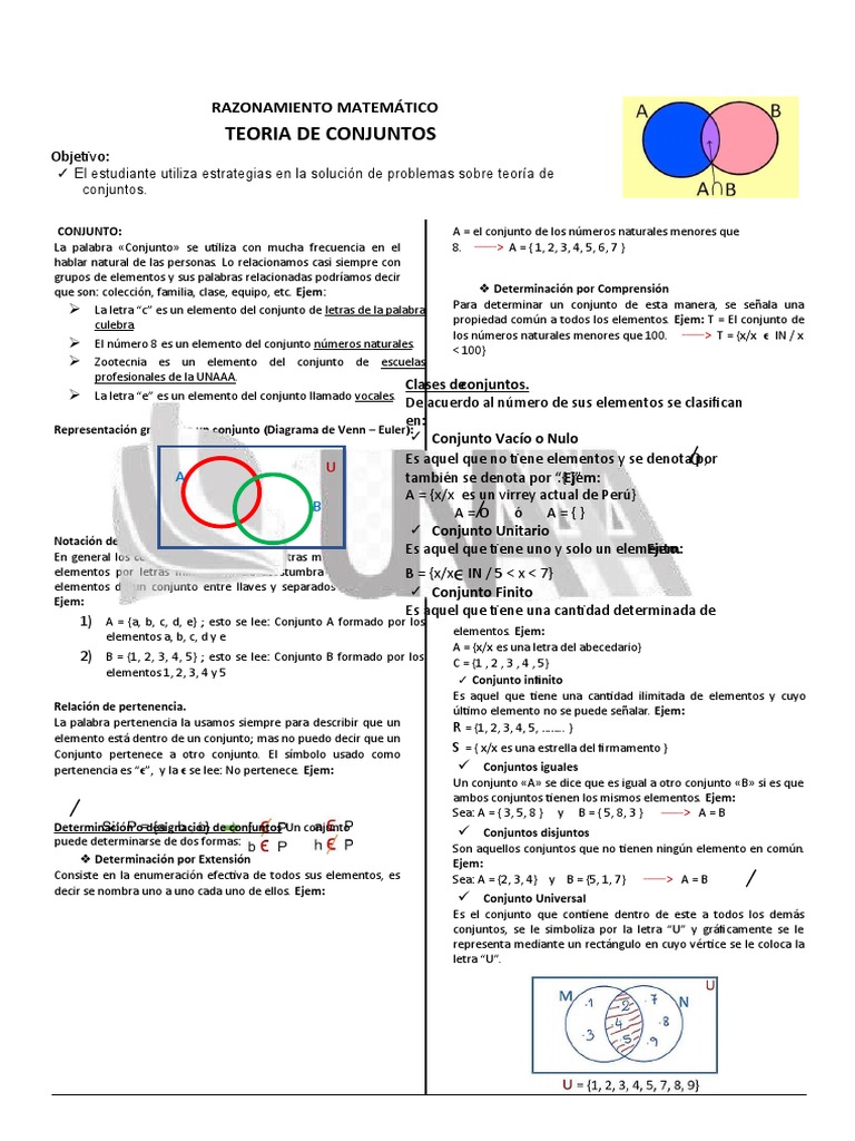 Teoría de Conjuntos en Matemáticas | PDF | Conjunto (Matemáticas ...