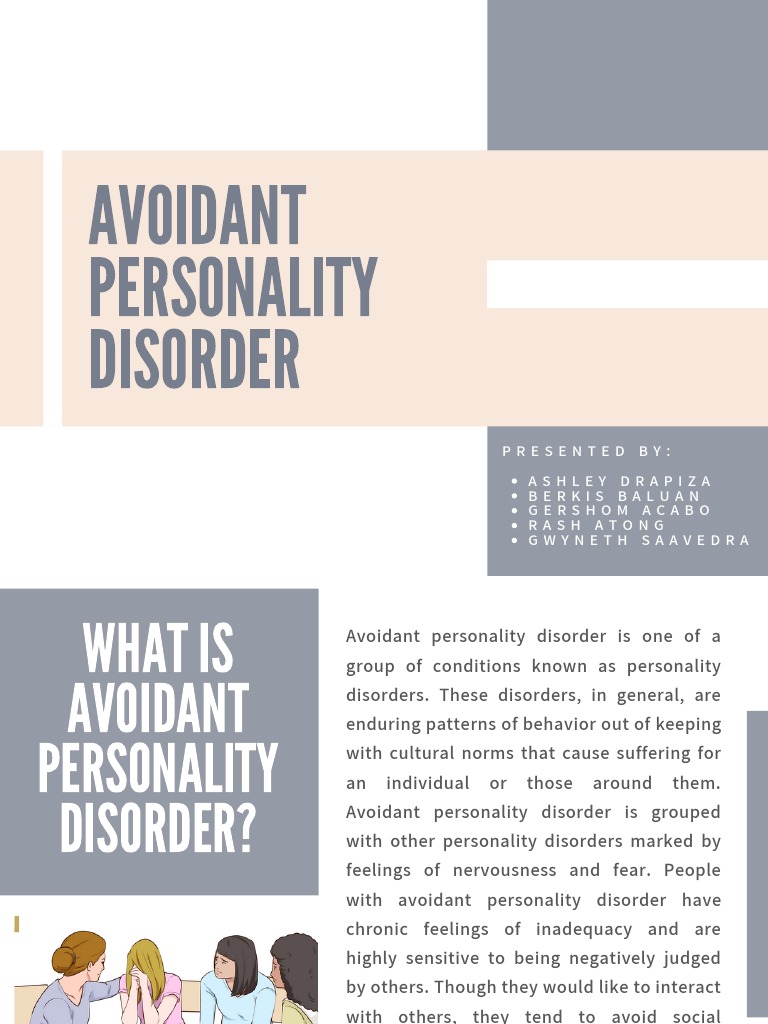 Avoidant Personality Disorder Pdf Anxiety Personality Disorder