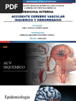 Fisiopatología Del Acv Isquémico | PDF | Carrera | Isquemia