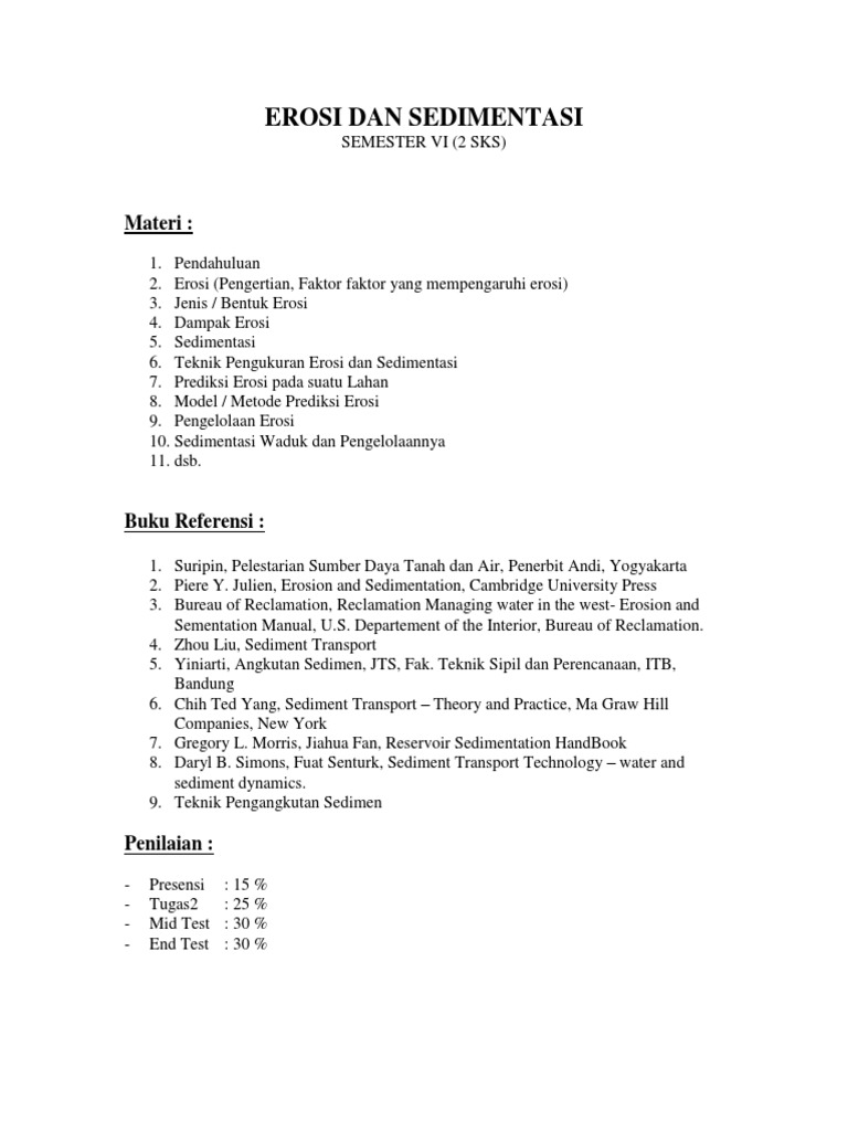 Materi Erosi Dan Sedimentasi | PDF