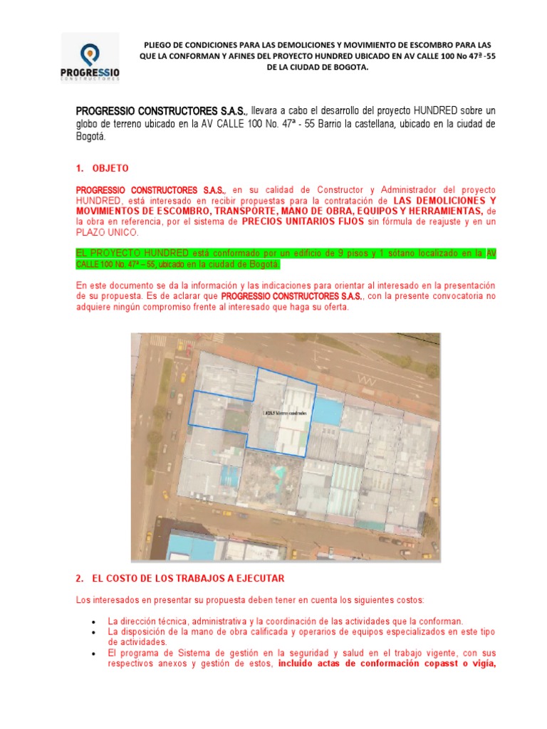 Pliegos Movimientos de Tierra V3 Ger | PDF | Liquidación (Finanzas) | Finanzas y dinero