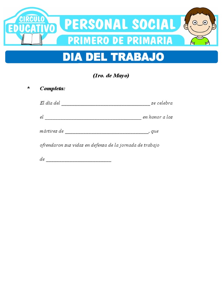 Dia Del Trabajo para Primero de Primaria | PDF