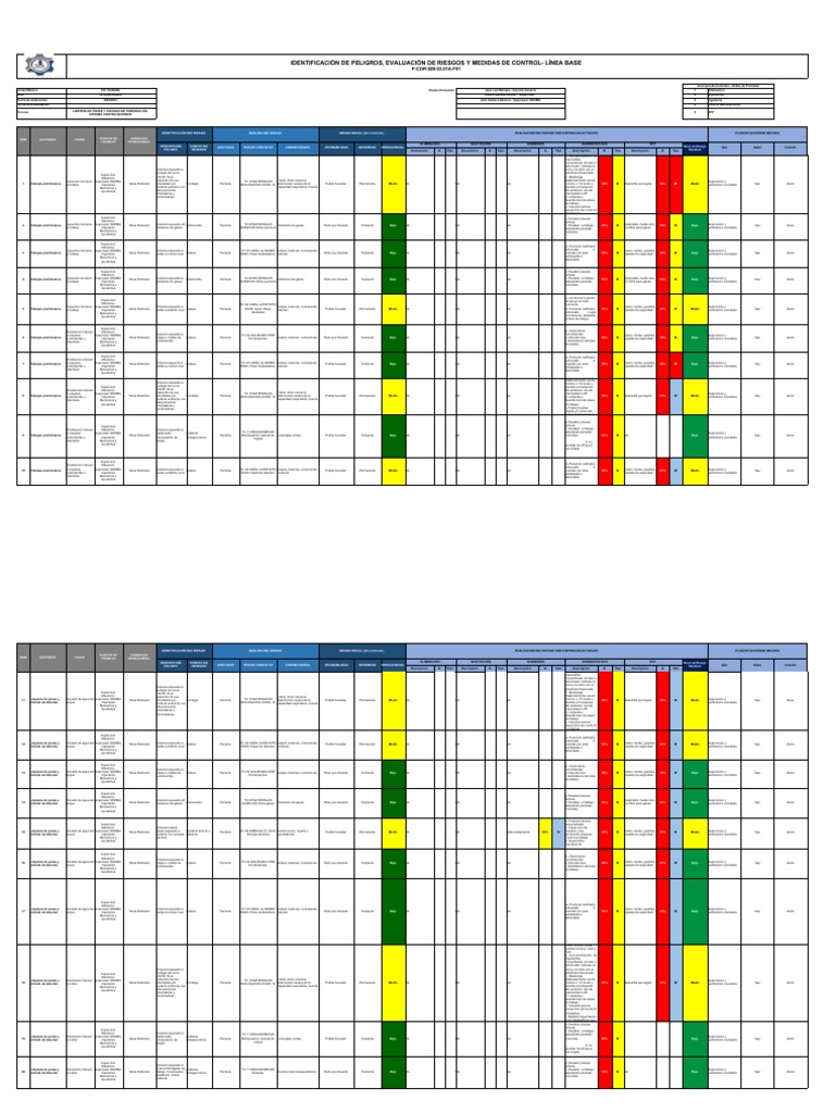 Iperc Linea Base Servicio de Limpieza | PDF | Enfermedades y trastornos ...