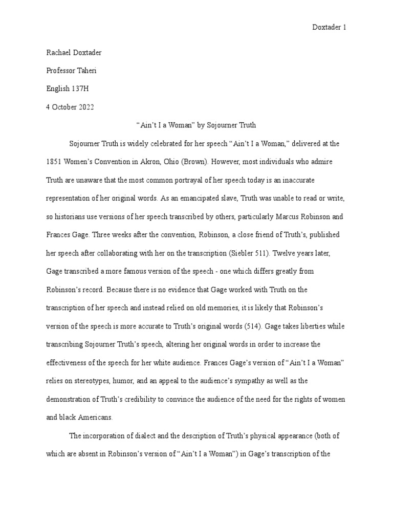Rhetorical Analysis Essay 1 | PDF