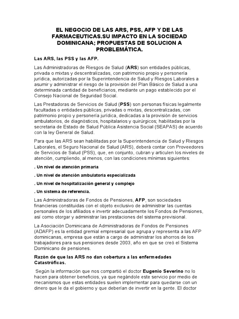 El Negocio de Las Ars 3 | PDF | Farmacia | Industria farmacéutica