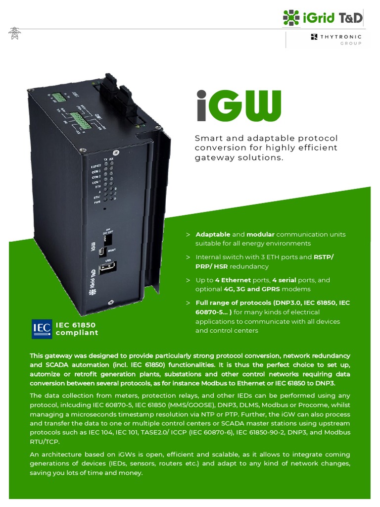 iGW Brochure 2021 | PDF | Computer Network | Programmable Logic Controller