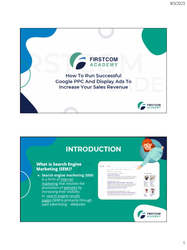 How to Increase Sales Revenue with Google PPC and Display Ads | PDF | Search Engine Marketing ...