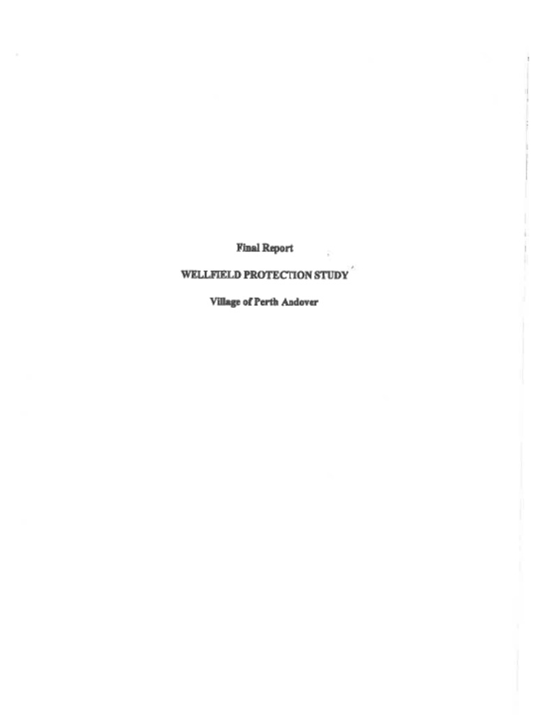 Wellfield Protection Study 2003 | PDF
