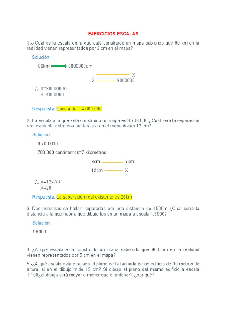 Ejercicios Escalas | PDF