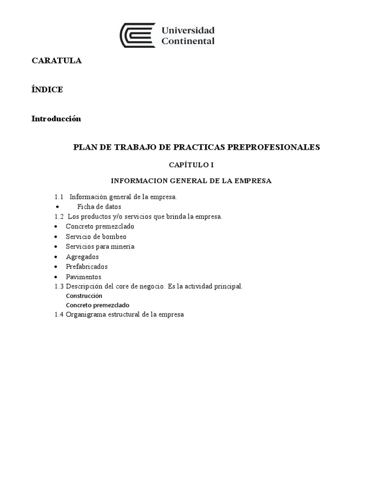 Esquema Plan de Practicas | PDF | Business | Economias