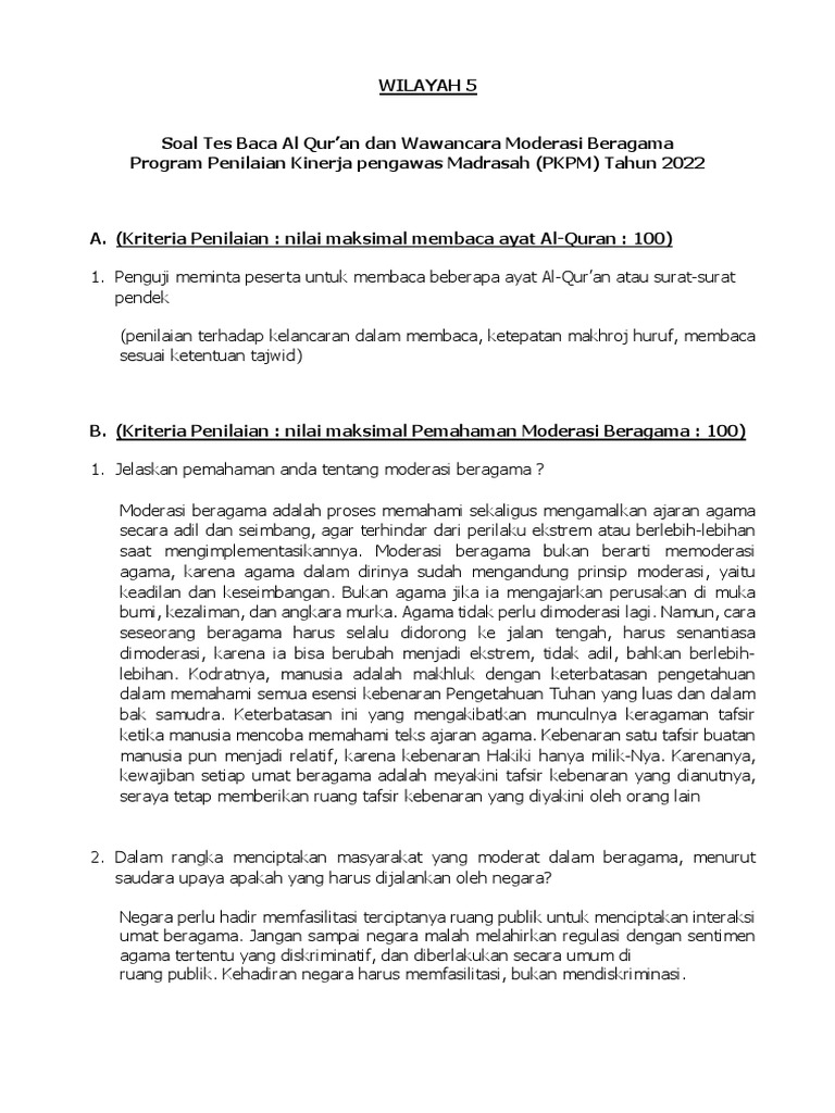 Moderasi Wil 5 | PDF