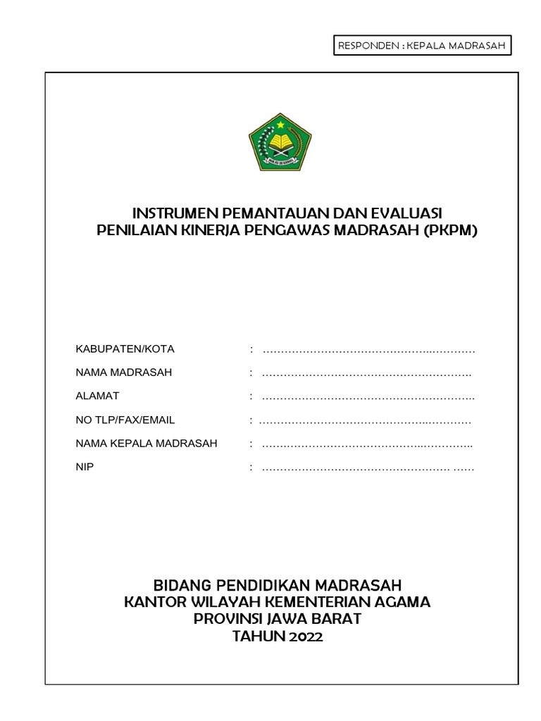 Instrumen Monitoring PKPM Untuk Madrasah | PDF | Teknologi & Rekayasa