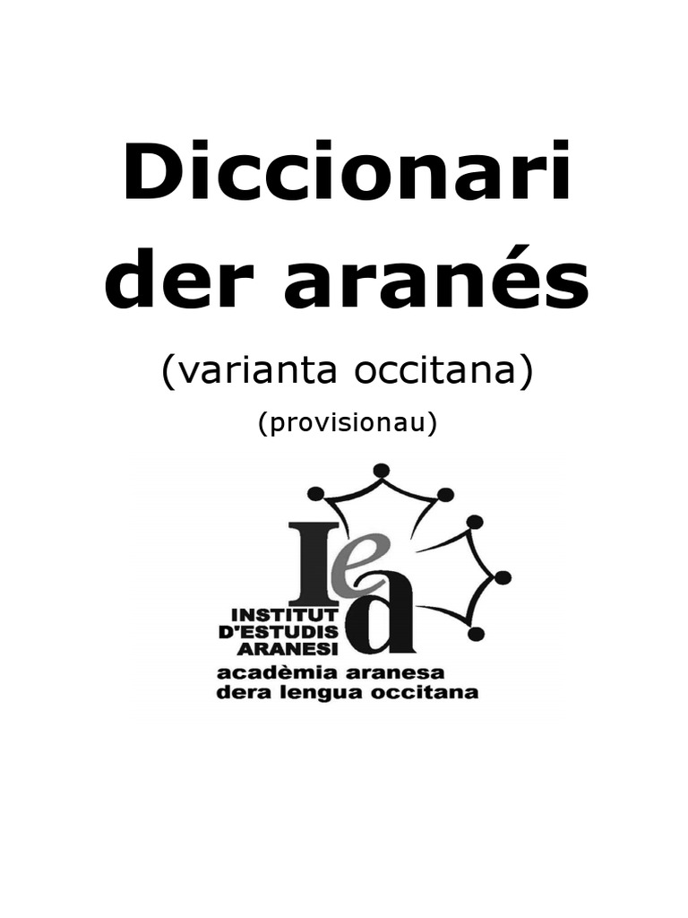 Diccionari Der Aranés: (Varianta Occitana) | PDF