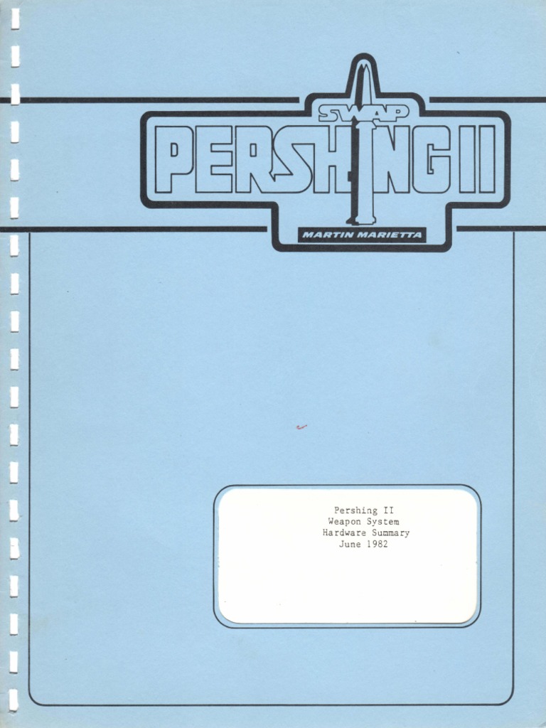 Pershing II Weapon System Hardware Summary | PDF