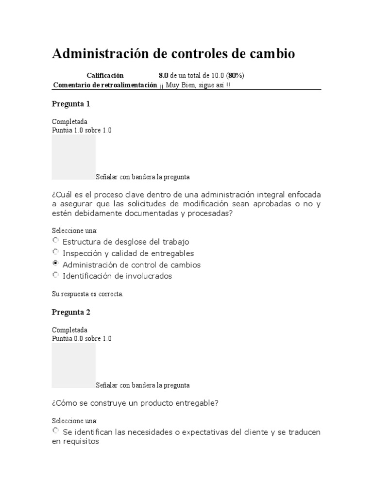 Administración de Controles de Cambio Semana 1 | PDF | Informática | Business