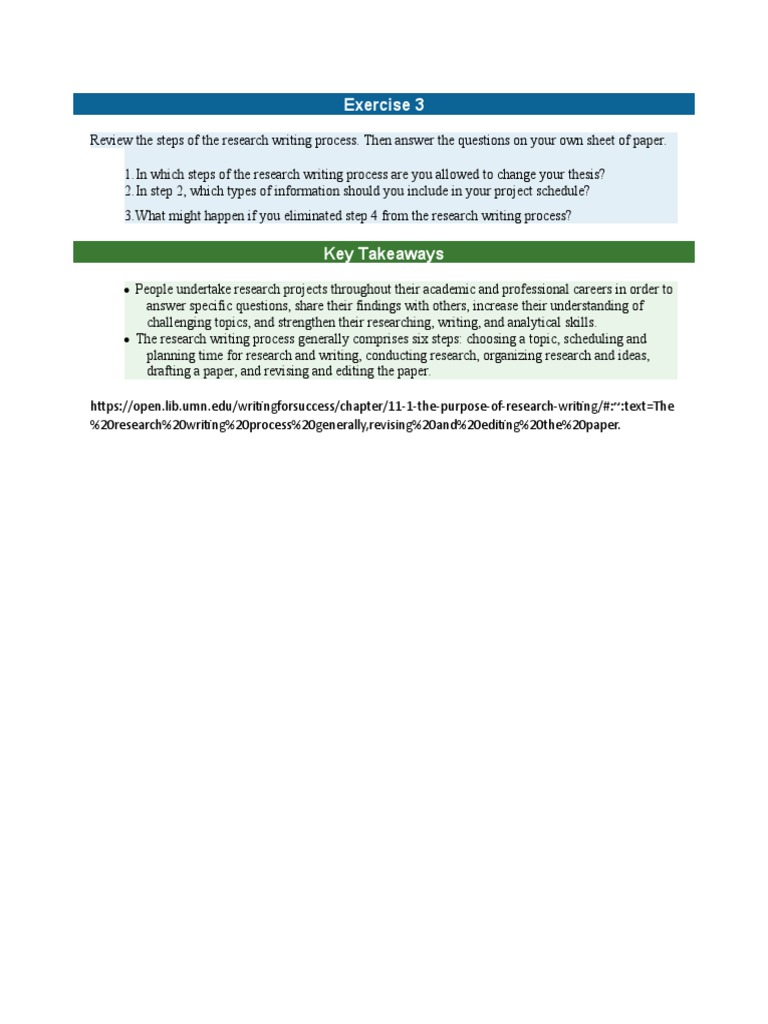 Research Writing Process Steps | PDF