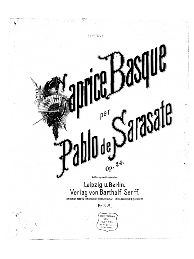Sarasate Caprice Basque | PDF