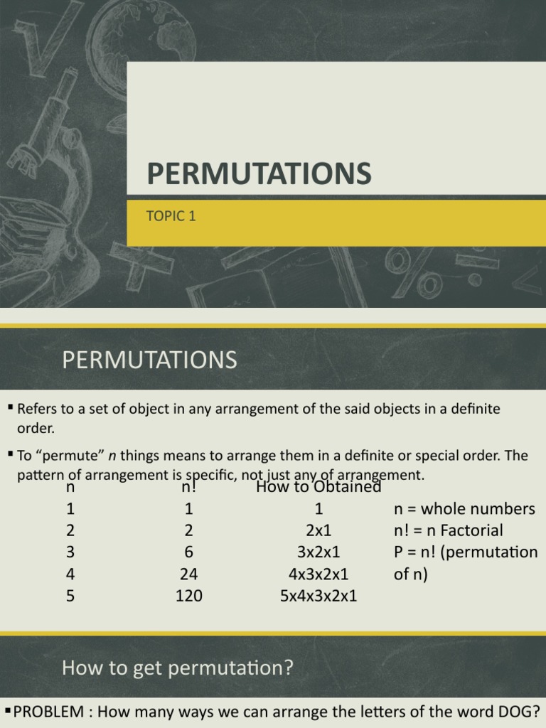 PERMUTATIONS | PDF | Probability | Permutation
