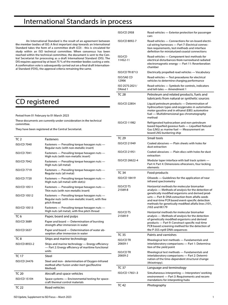 ISOupdate March 2023 | PDF | International Organization For ...