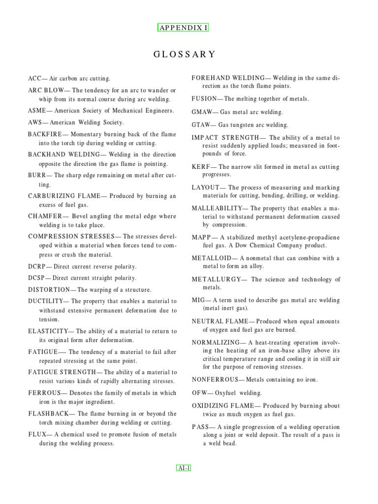 Glossary: Appendix I | PDF