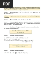 Factoring Rules | PDF