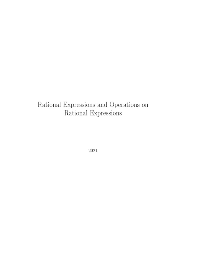 6 Rational Expressions and Operations On Rational Expressions | PDF | Rational Number ...