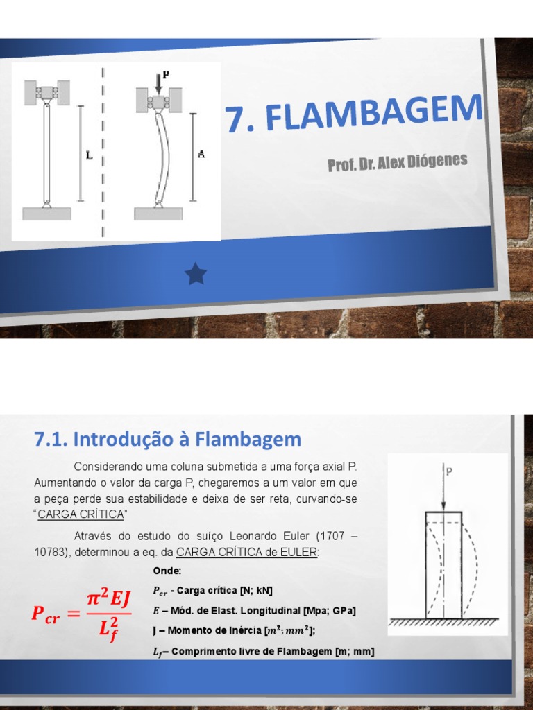 Introdução à Flambagem e Equação de Euler | PDF | Flambagem | Estresse ...