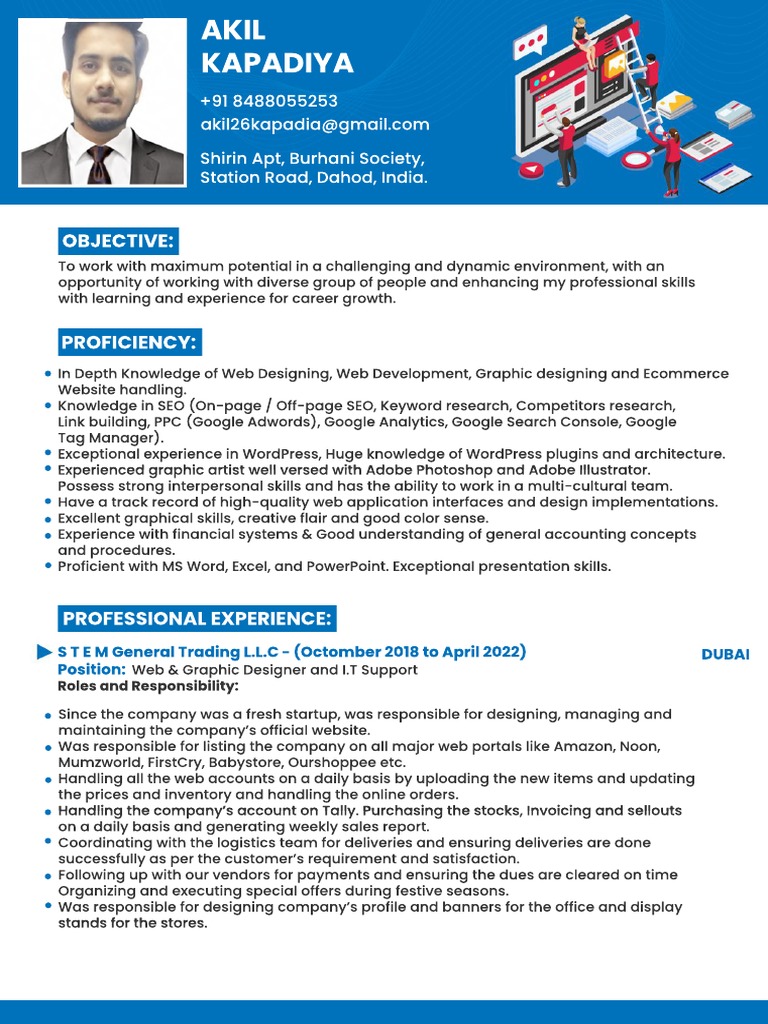 Akil Kapadiya CV | PDF | Hypertext | Web Development