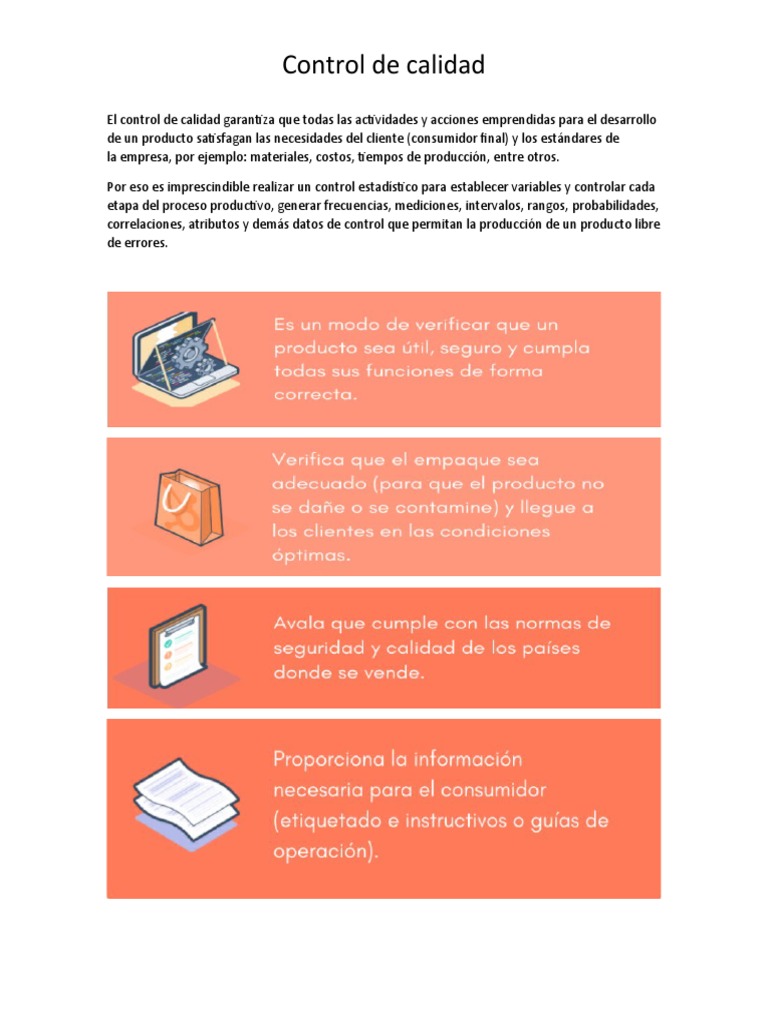 Funciones del Control de Calidad | PDF | Negocios | Informática
