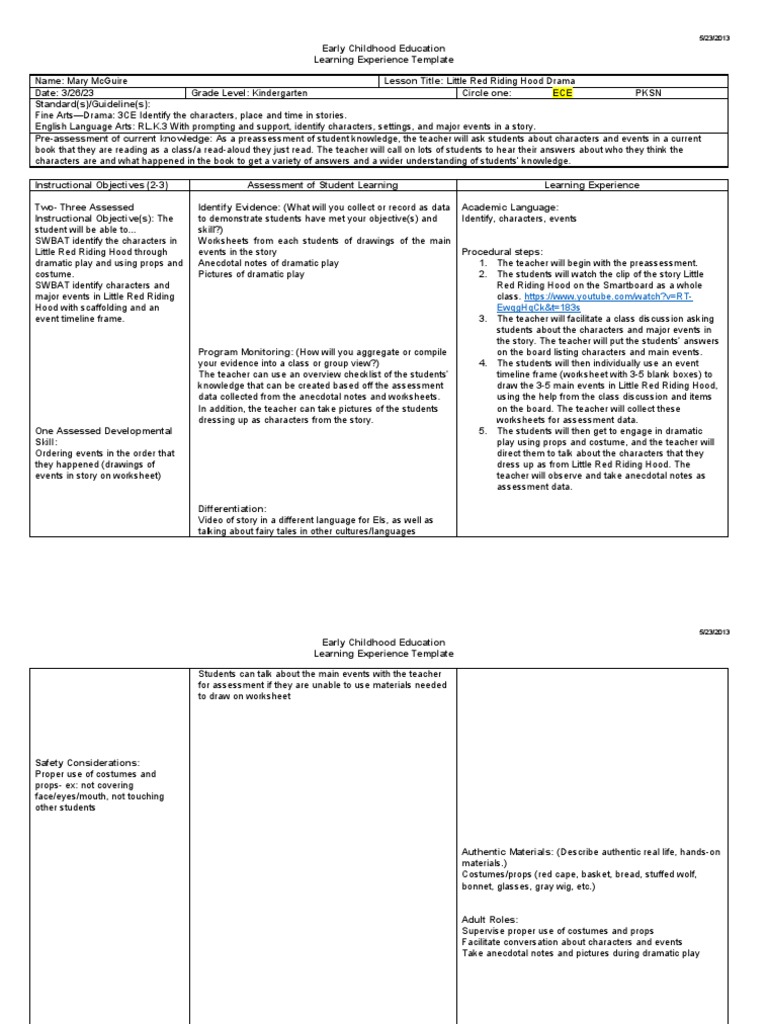 Edt 317 Drama Lesson Plan | PDF