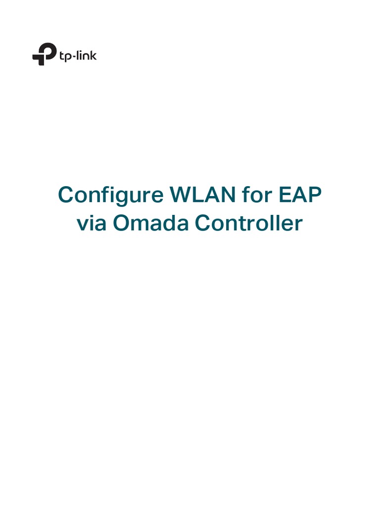 Configure WLAN with Omada EAP | PDF | Radius | Wireless Lan