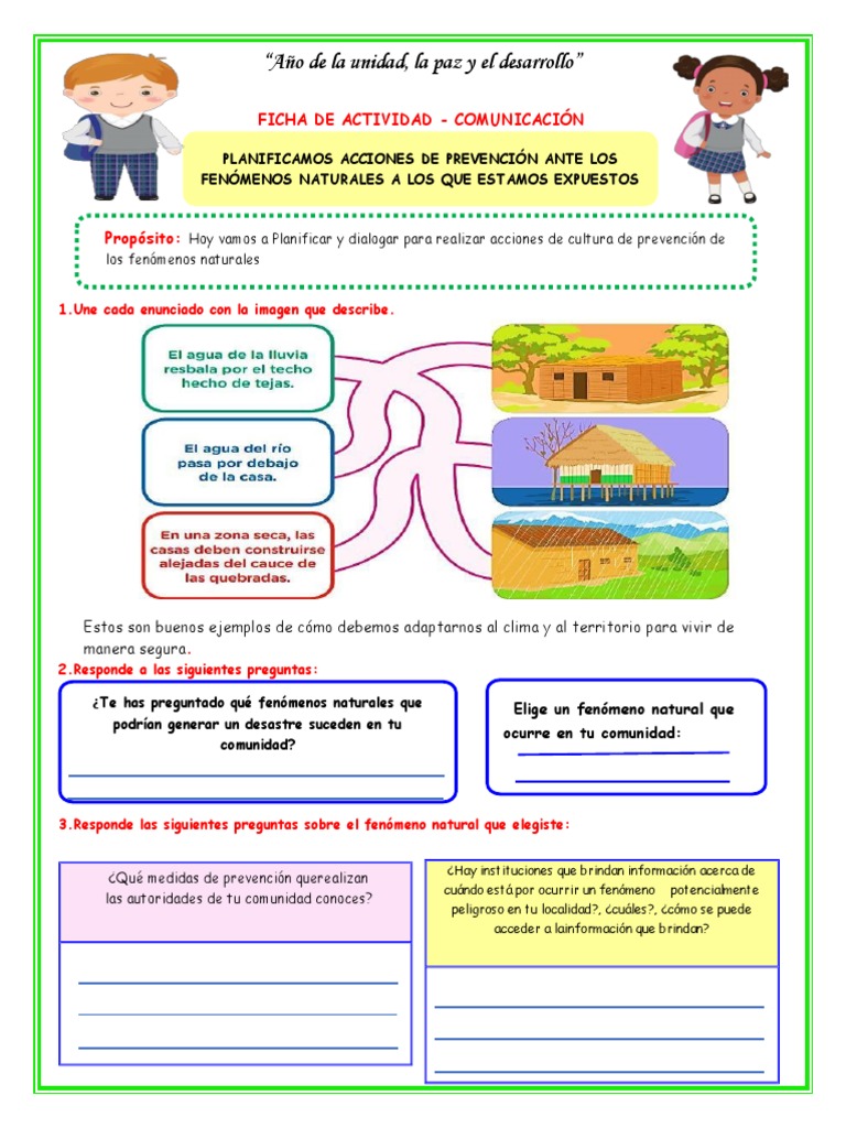 Ficha-Lunes-Comun-Planificamos Acciones de Prevención Ante Los Fenómenos Naturales A Los Que ...